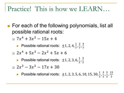 Rational Root Theorem Ppt