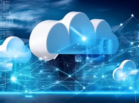 Premium Photo Cloud Computing Transferring Big Data On The Internet