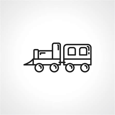Premium Vector Train Line Icon Railway Train Thin Line Icon