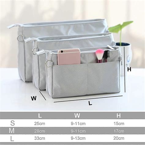 Nylon Handbag Organizer With Zipper Bag Organizer Travel Cosmetic Bag