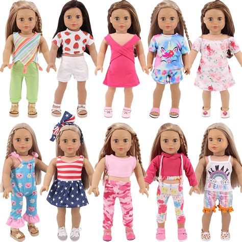 Unicorn Element 10 Sets American Doll Clothes For 18 Inch