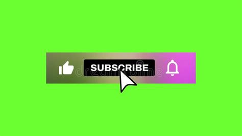 Subscribe Button Animation Green Screen V3 Stock Video Video Of Icon