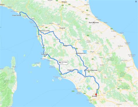 Tuscany Road Trip Map 60 Photos