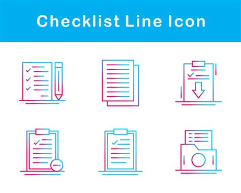 Checklist Vector Icon Set Vector Art At Vecteezy