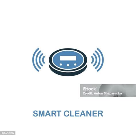 두 가지 색상 디자인에 스마트 클리너 아이콘입니다 스마트 장치 아이콘 컬렉션에서 프리미엄 스타일입니다 Ui입니다 스마트 클리너 아이콘의 그림입니다 웹 디자인 애플 리 케이