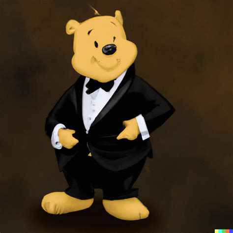 Winnie The Pooh In Tuxedo Digital Art Rdalle2