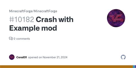 Crash With Example Mod · Issue 10182 · Minecraftforge Minecraftforge · Github