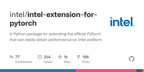 Github Intelintel Extension For Pytorch A Python Package For