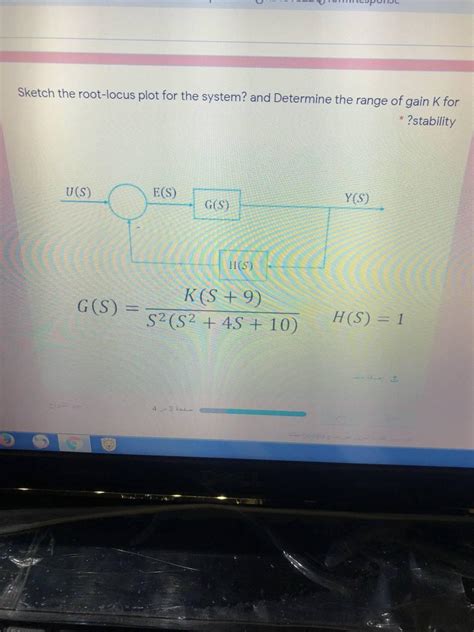Solved Sketch The Root Locus Plot For The System And Chegg