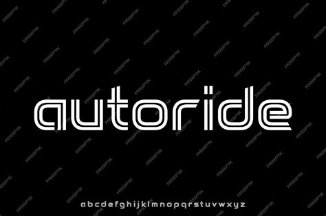 Premium Vector Modern Futuristic Linear Alphabet Display Font Vector