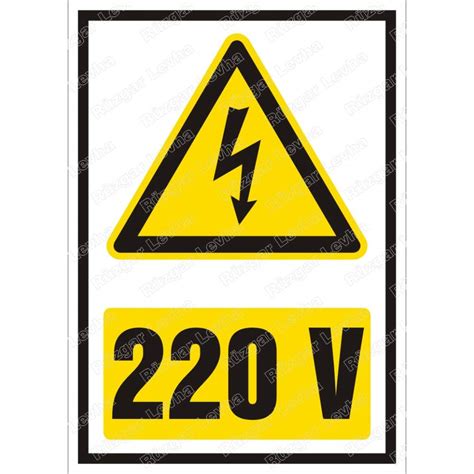 220 Volt Uyari Levhasi