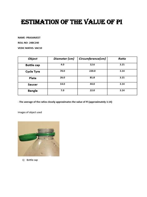 Estimation Of The Value Of Pi Pdf