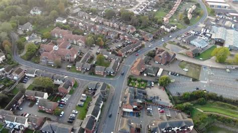 Aerial View Of Foundry Court Community Centre In Manningtree At Sunset