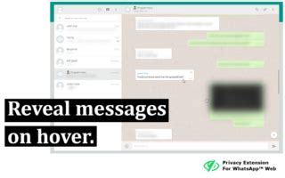 Privacy Extension For WhatsApp Web Protect Your Privacy