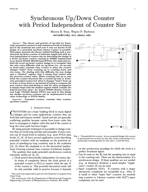 Pdf Synchronous Up Down Counter With Period Independent Of Counter Size