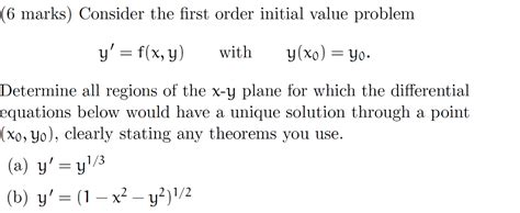 solved consider the first order initial value problem y