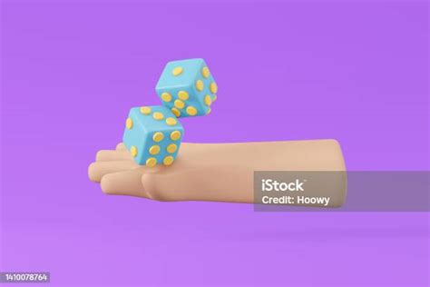 배경에 손으로 굴리는 주사위 기호의 3d 렌더링 3d 렌더링 일러스트 만화 스타일 3차원 형태에 대한 스톡 사진 및 기타 이미지 3차원 형태 신학기 가능성 Istock