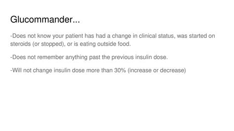 Inpatient Glucose Control And Glucommander Ppt Download