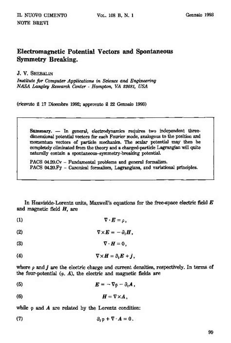 Pdf Electromagnetic Potential Vectors And Spontaneous Symmetry Breaking Dokumen Tips