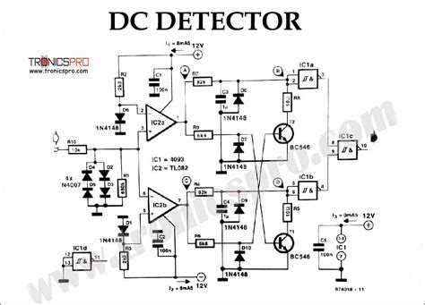 Dc Detector Circuit Diagram Tronicspro Tronicspro