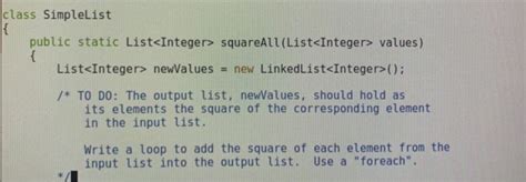 Solved Javaplease Help Me Implement This Class So That It