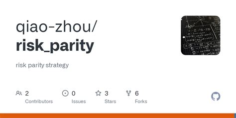 Github Qiao Zhouriskparity Risk Parity Strategy