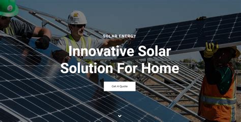 10 Best Wind Or Solar Energy Free Website Templates 2024