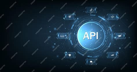Premium Vector Application Programming Interface Api On Blue Background