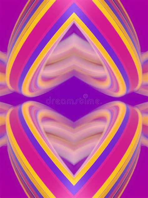 Multi Colored Twisted Shape Abstract Art Background 3d Rendering Digital Illustration Stock