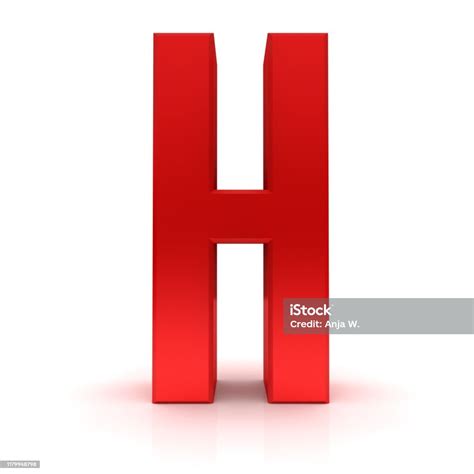 H 문자 H 대문자 빨간 글꼴 3d 렌더링 문자 텍스트 그래픽 흰색 배경에 잘라 0명에 대한 스톡 사진 및 기타 이미지 0명