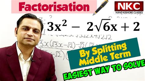 Factorisation Of Quadratic Polynomial By Splitting Middle Term Concept Clarification Youtube
