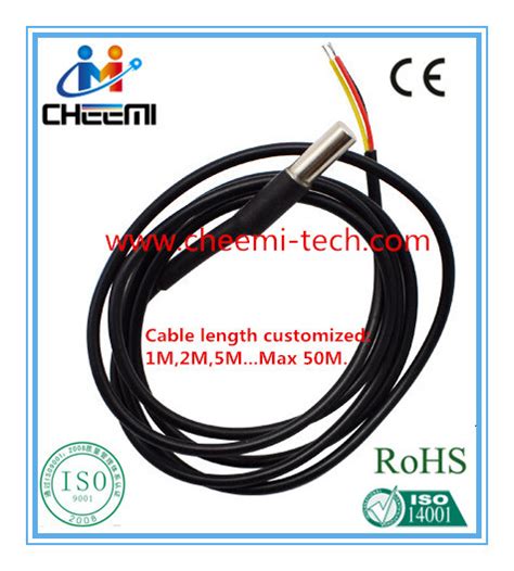 Waterproof Digital Temperature Probe Sensor With Dallas Ds B Chip China Temperature Probe