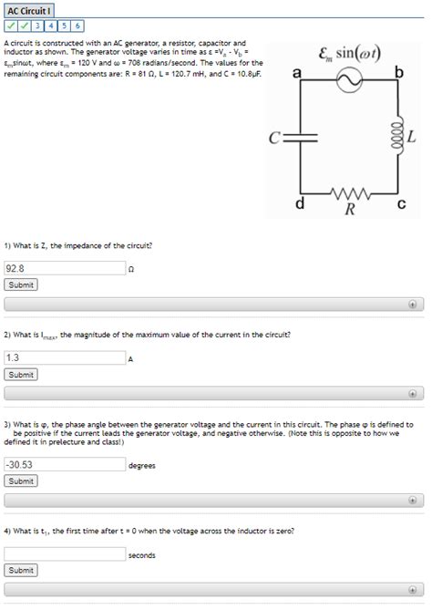 Solved AC Circuit A Circuit Is Constructed With An AC Chegg