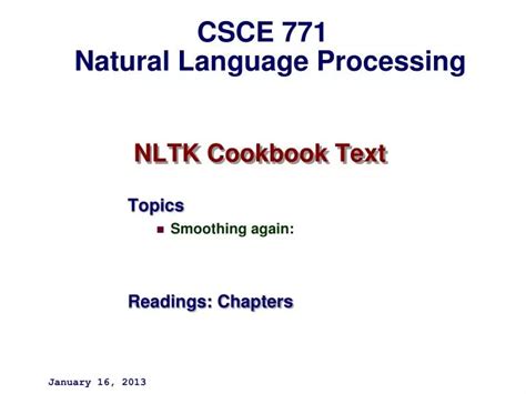 Ppt Nltk Cookbook Text Powerpoint Presentation Free Download Id