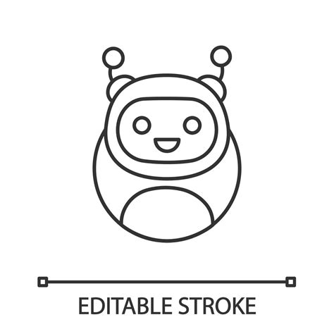 Chatbot Linear Icon Thin Line Illustration Modern Robot Talkbot