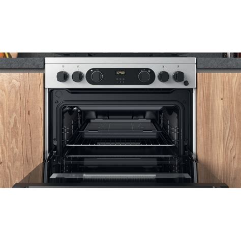 Hotpoint Cd67g0ccx Uk Gas Cooker With Double Oven Silver A Rated 869991596710 Marks