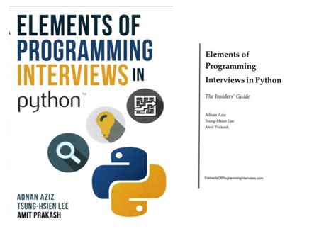 Ebook Elements Of Programming Interviews In Python Pdf 3558