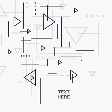 Abstract Art Modern Design Simple Connect Geometry Shapes With Connect Dots And Lines And