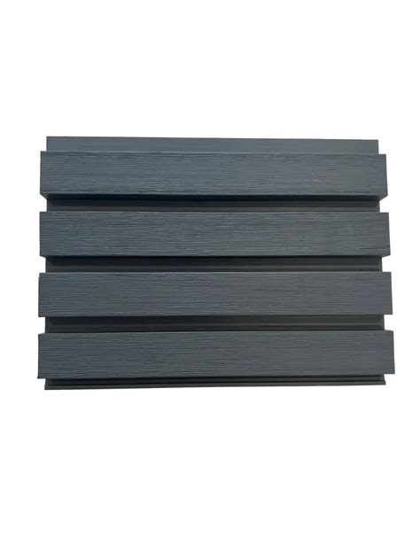 Grey Slatted Composite Cladding M Deck Grass