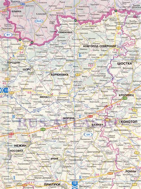 Автомобильная карта Сумской области Атлас автомобильных дорог СНГ карта Сумской области A0