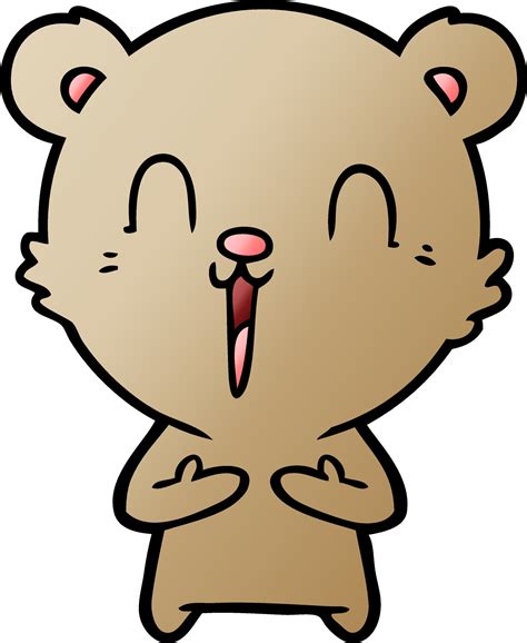 Happy Cartoon Bear 12432355 Vector Art At Vecteezy