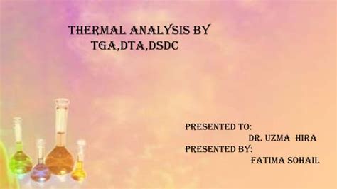 Thermal Analysis Ta Tga Dsc Dta Pptx
