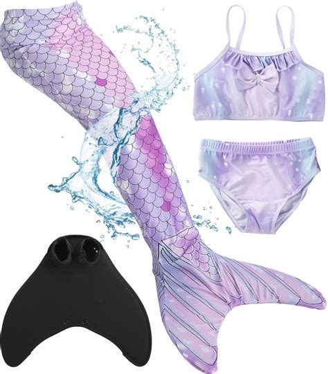 Meerjungfrau Schwimm Flosse Mit Bikini Für Kinder Meerjungfrau Aqua