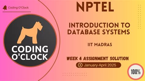 Nptel Introduction To Database Systems Week 4 Assignment Solution