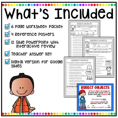 Direct And Indirect Objects Worksheets Posters And Powerpoint Bundle