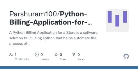 Github Parshuram100python Billing Application For Store A Python