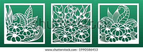 레이저 컷 패널 Cnc 컷용 스텐실추상화된 스톡 벡터로열티 프리 1990586453 Shutterstock