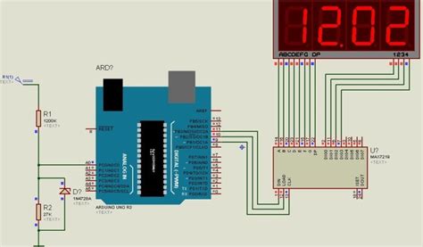 Voltmeter Using Arduino Seven Segement Display 0 50V DC Dijital Elektronik Arduino Devre