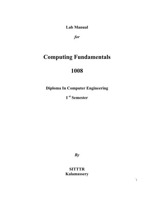 Pdf Computing Fundamentals 1008 · Computing