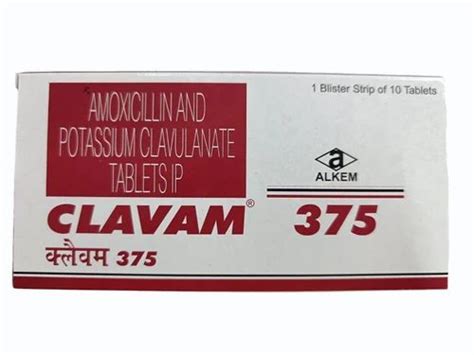 Clavam 375mg Ip Tablets At Rs 200 Box In Jamnagar Id 2854584572530